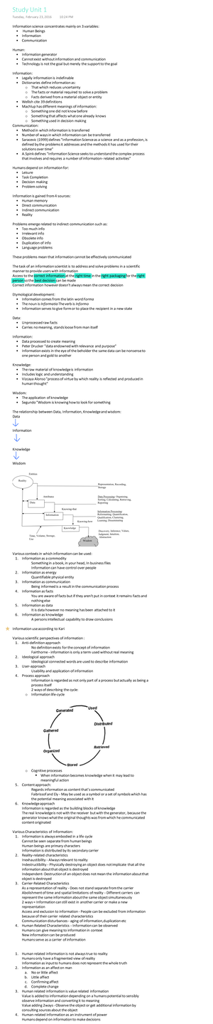 INL 110 unit 1 semester test one notes - INL 110 semester test one ...