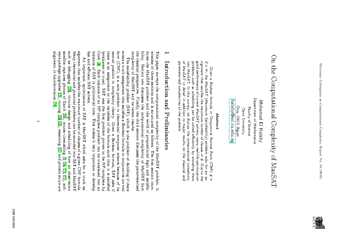 TR16-034 - Given a Boolean formula in Conjunctive Normal Form (CNF ...