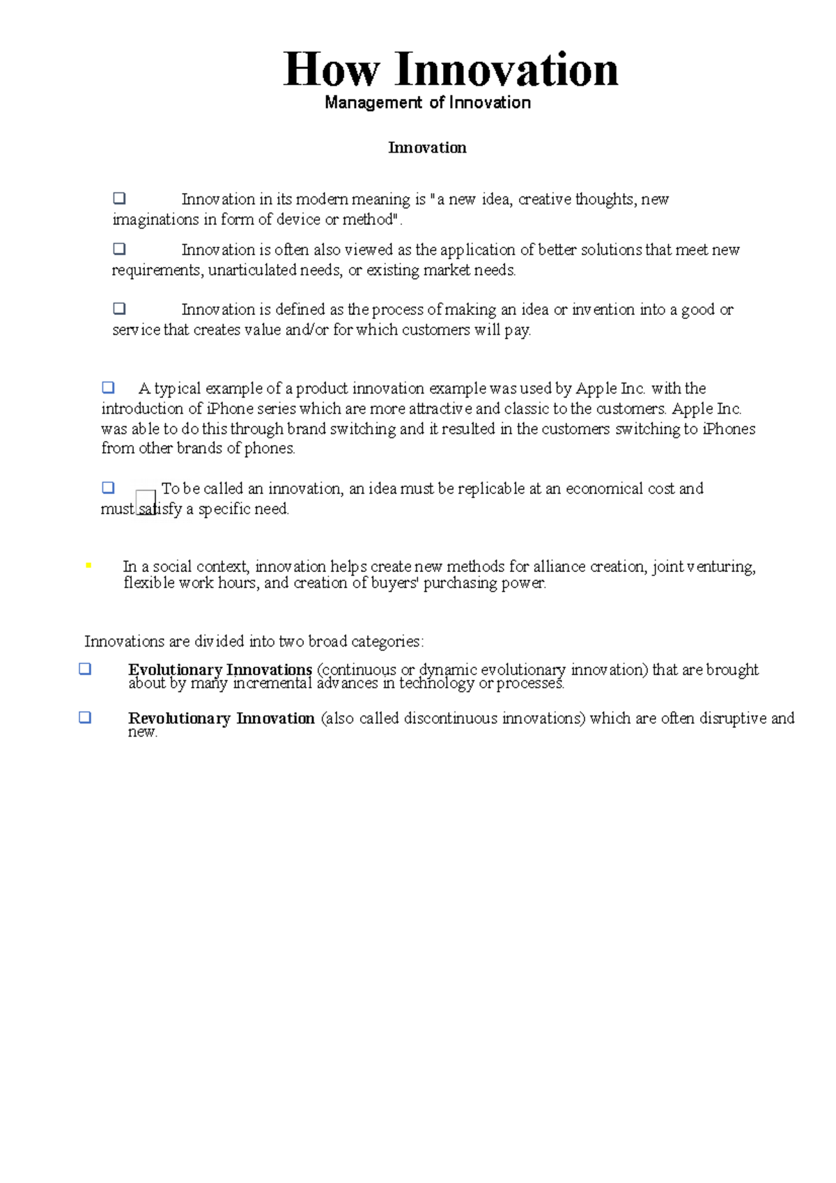 1.Management of Innovation - How Innovation Management of Innovation ...