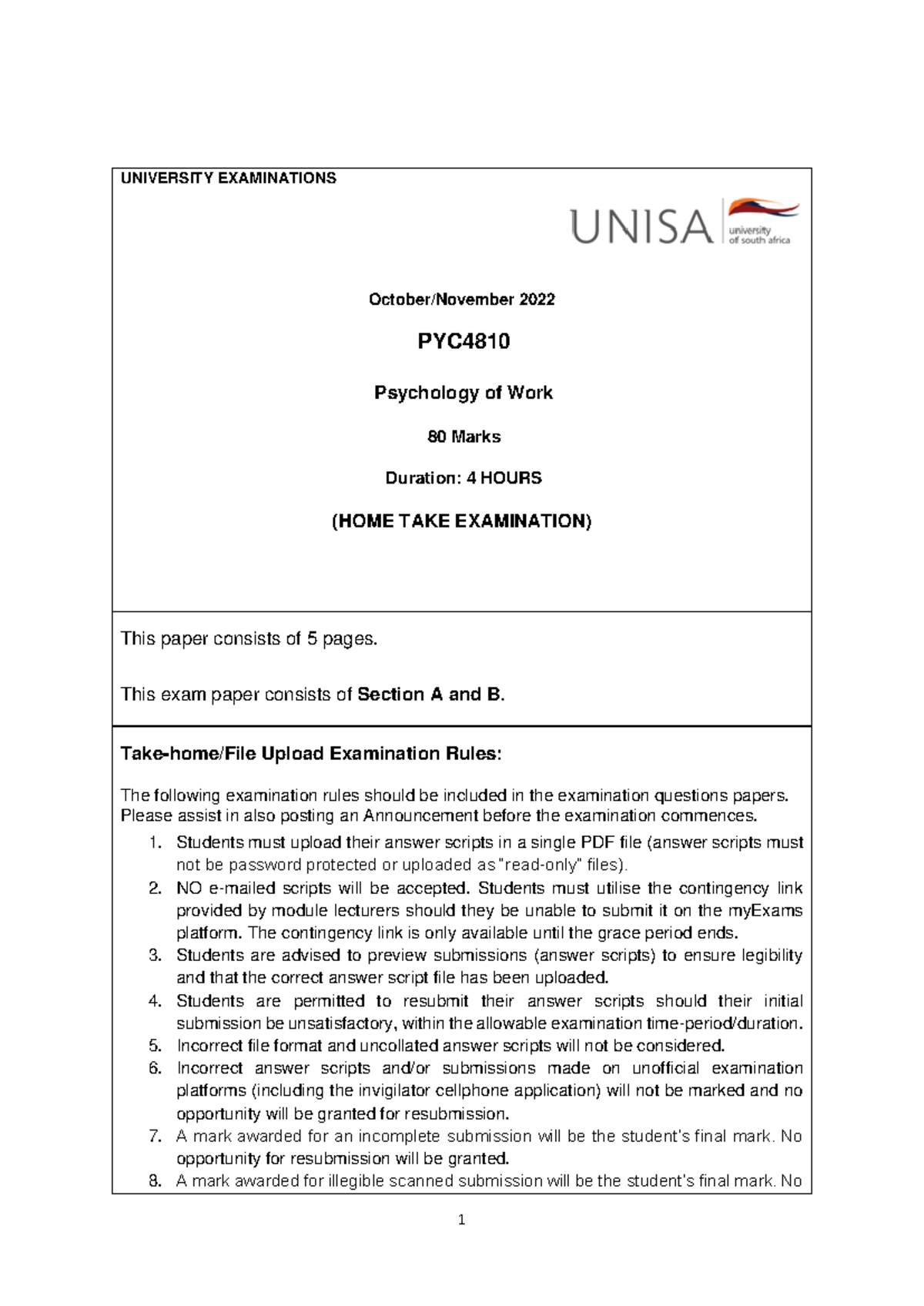 PYC4810 Oct NOV Exam Paper 240826 192308 - UNIVERSITY EXAMINATIONS ...