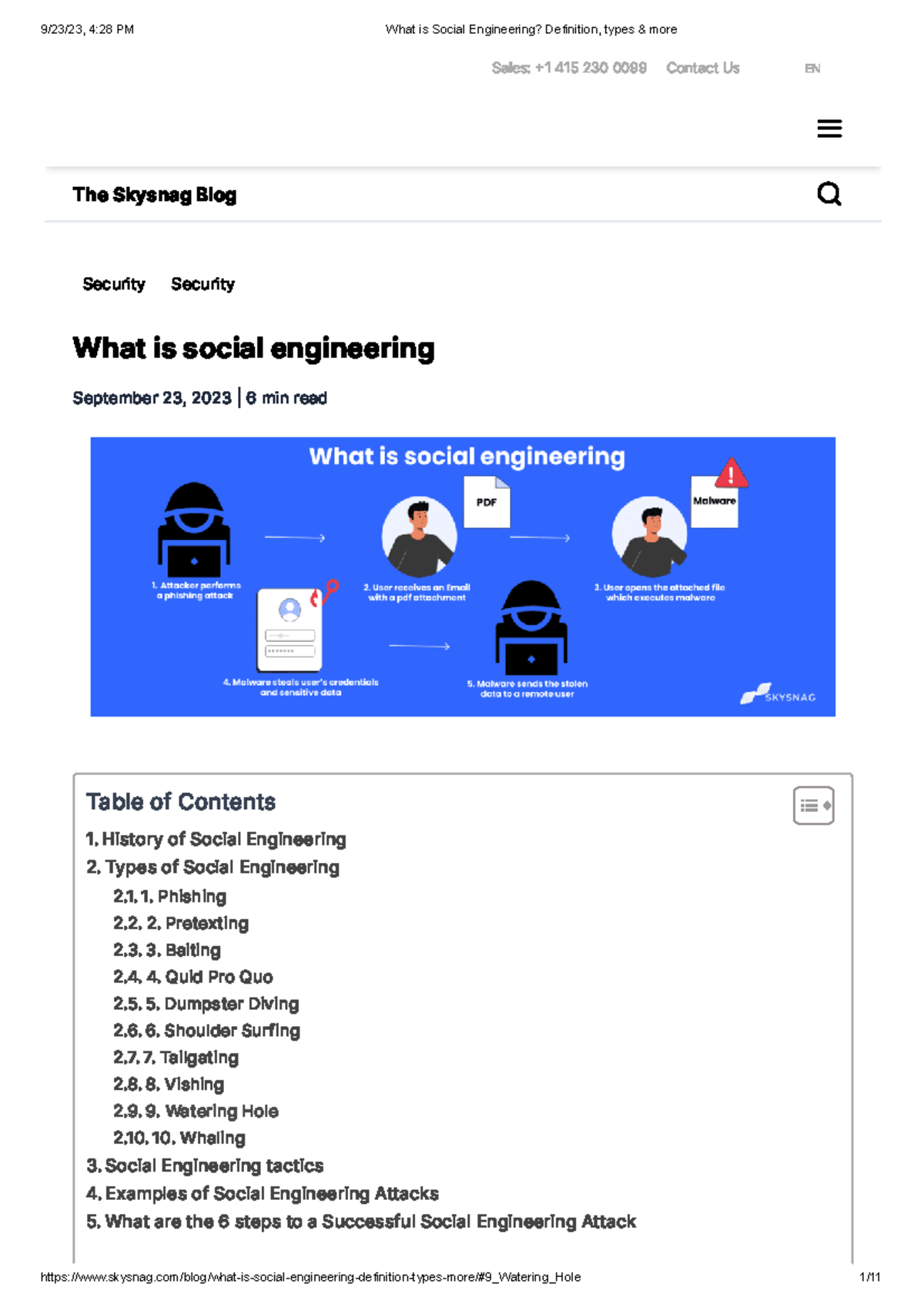 What is Social Engineering Definition, types more - Sales: 1 415 230 ...