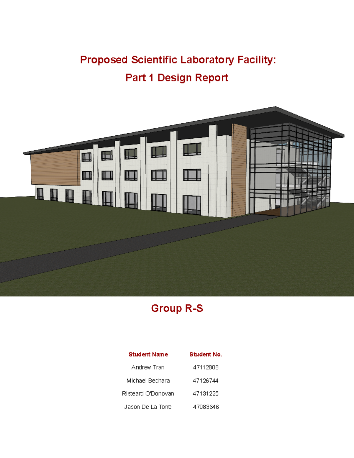 Group E- Engg 1000 Civil Modeling Report - Proposed Scientific ...