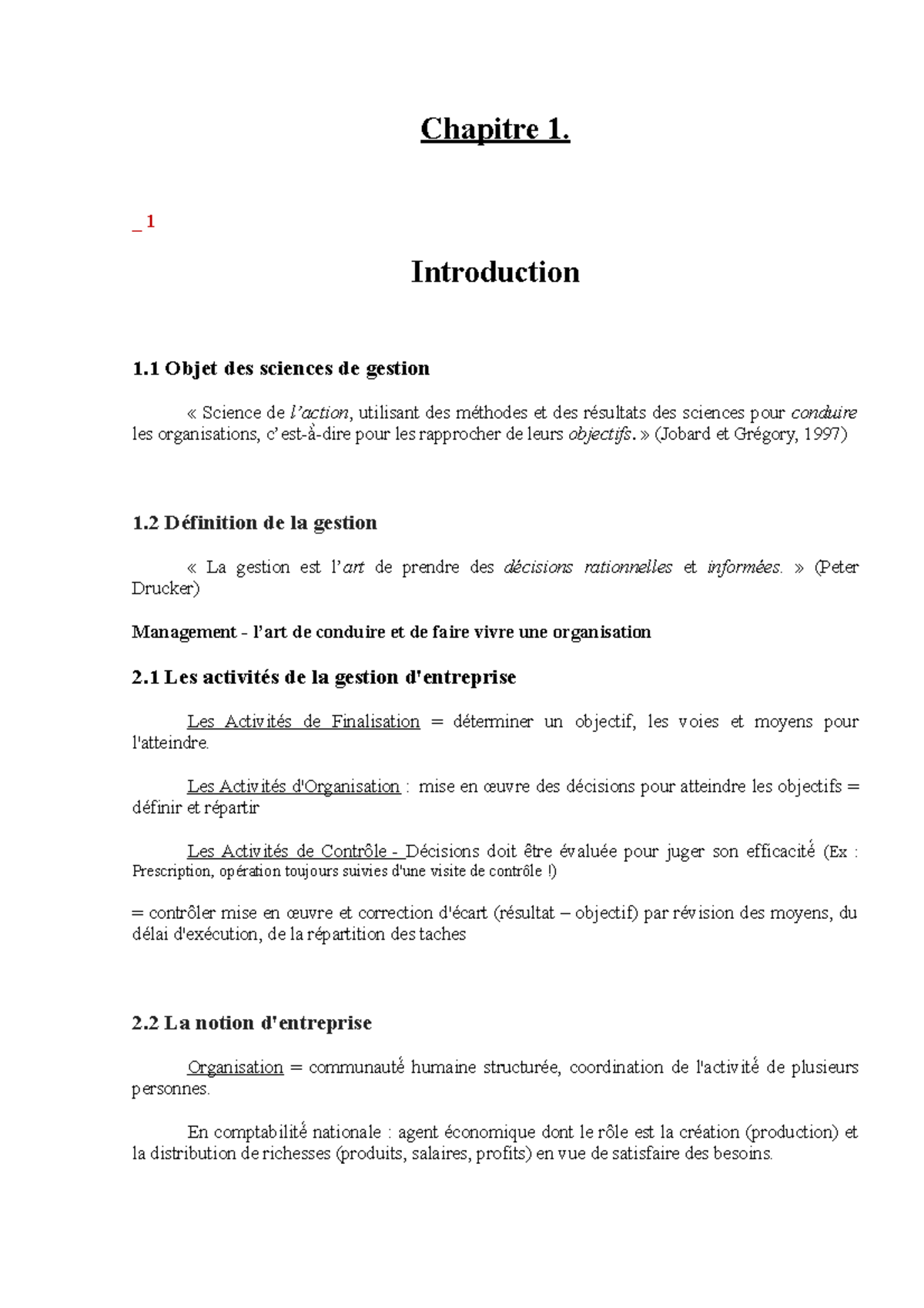 Grandes fonctions de l'entreprise (Livre) - Chapitre 1. ####### _ 1 ...