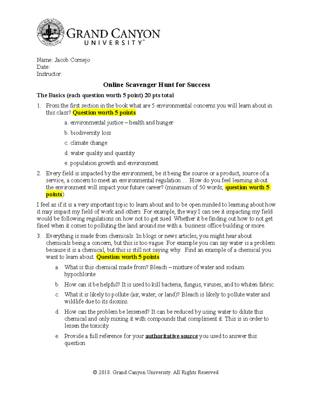 BIO-220-RS-Online Scavenger Hunt For Success Resource DONE - Name ...