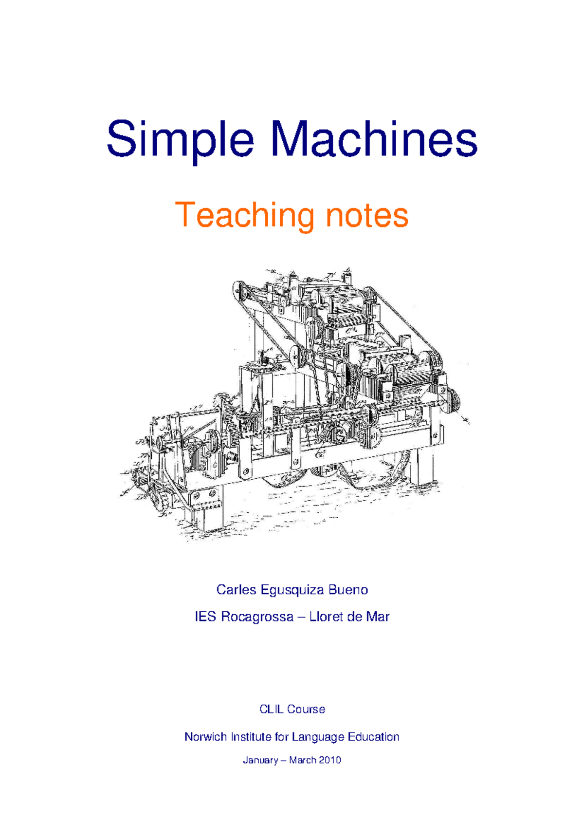 Simple machines pack teaching notes - Simple Machines Teaching notes ...