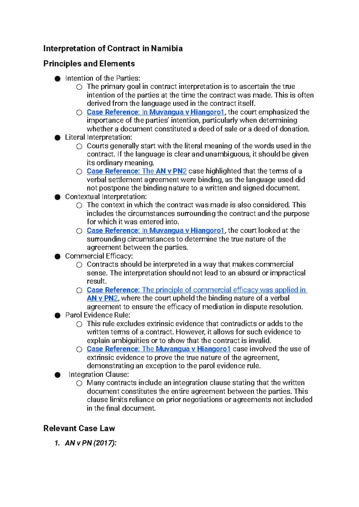 Interpretation of Contracts - This is often derived from the language used in the contract ...
