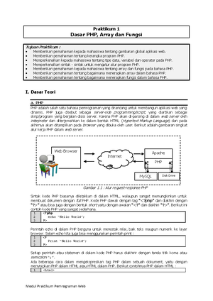 BAB2-LaporanPraktikumPW - LAPORAN PRAKTIKUM PEMROGRAMAN WEB BAB : INSTALASI SOFTWARE NAMA ...