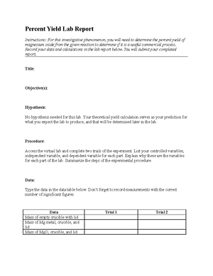 Experiment 2 - lab report - Experiment 2: The Determination of Soda Ash Introduction The purpose ...