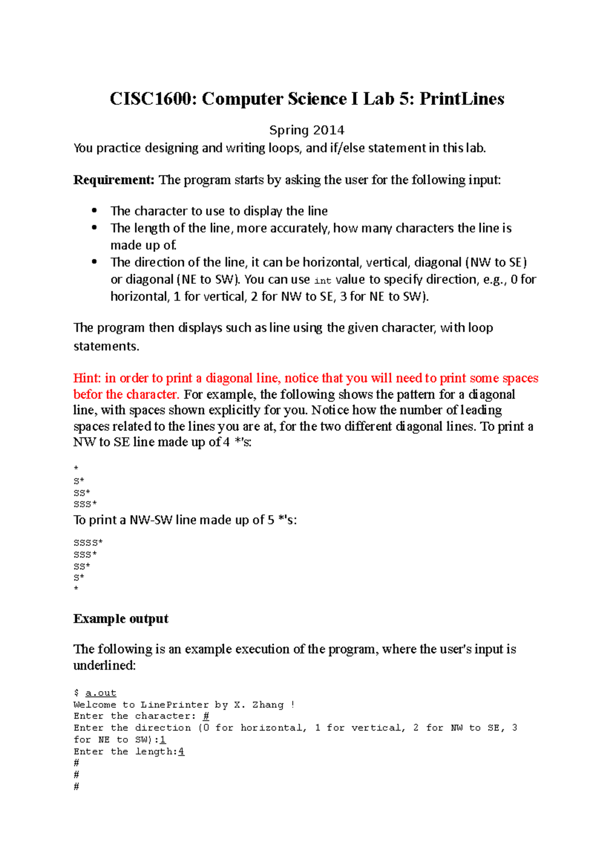 CISC1600 Computer Science I Lab 6 - - Studocu
