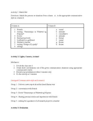 Parallelism Grade 8 Lesson Plan - La Salle University College of ...