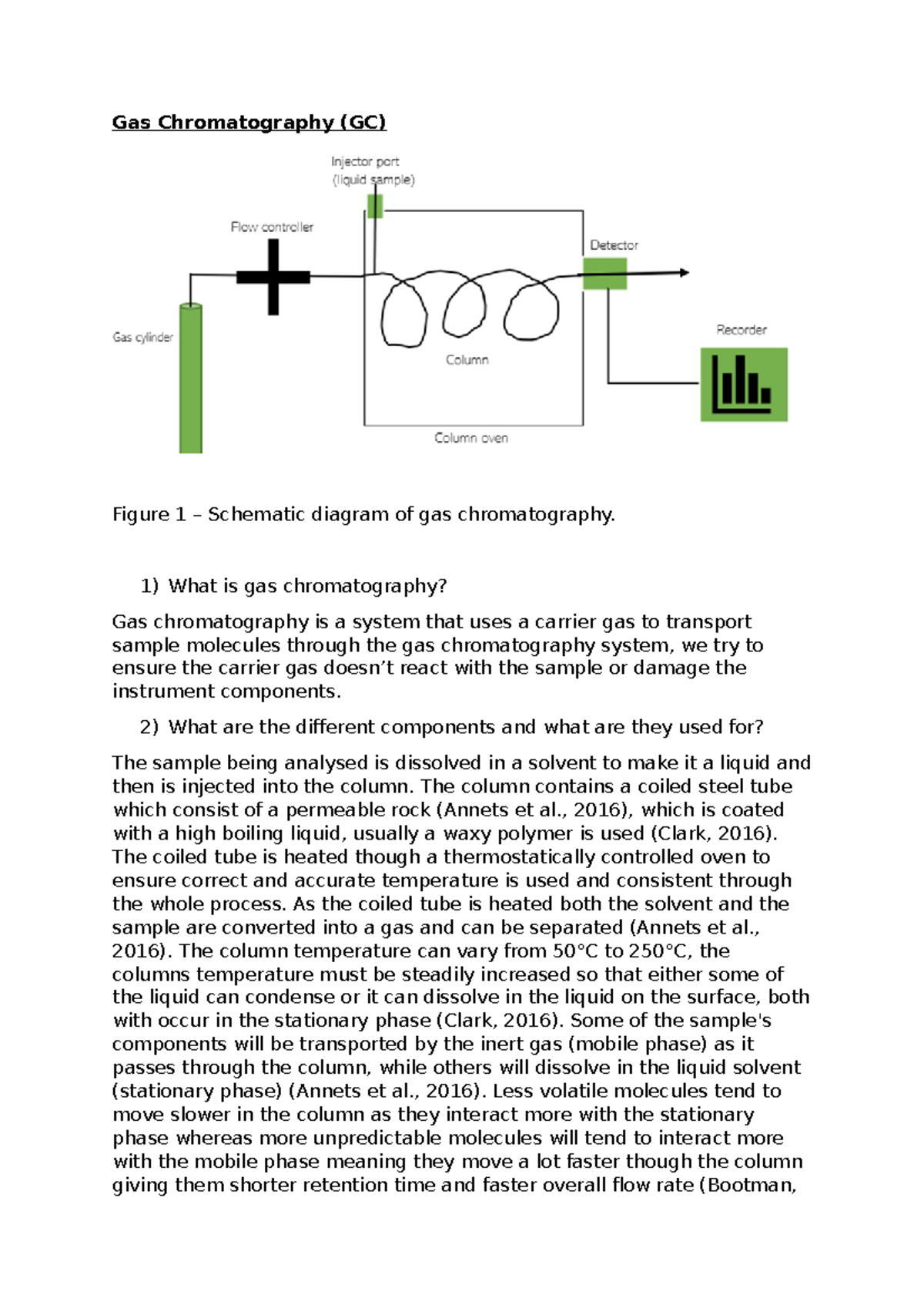 Unit 19 C Written - Unit 19 - Gas Chromatography (GC) Figure 1 ...