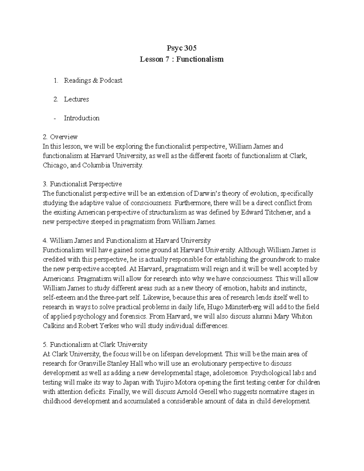 Psyc 305 Lesson 7 - Lecture 7 notes for psyc 305, summer semester 2021 ...