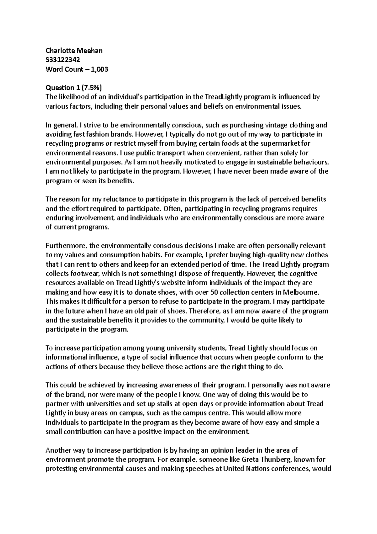 Assessment 2 Mini-tasks - Charlotte Meehan S Word Count – 1, Question 1 ...