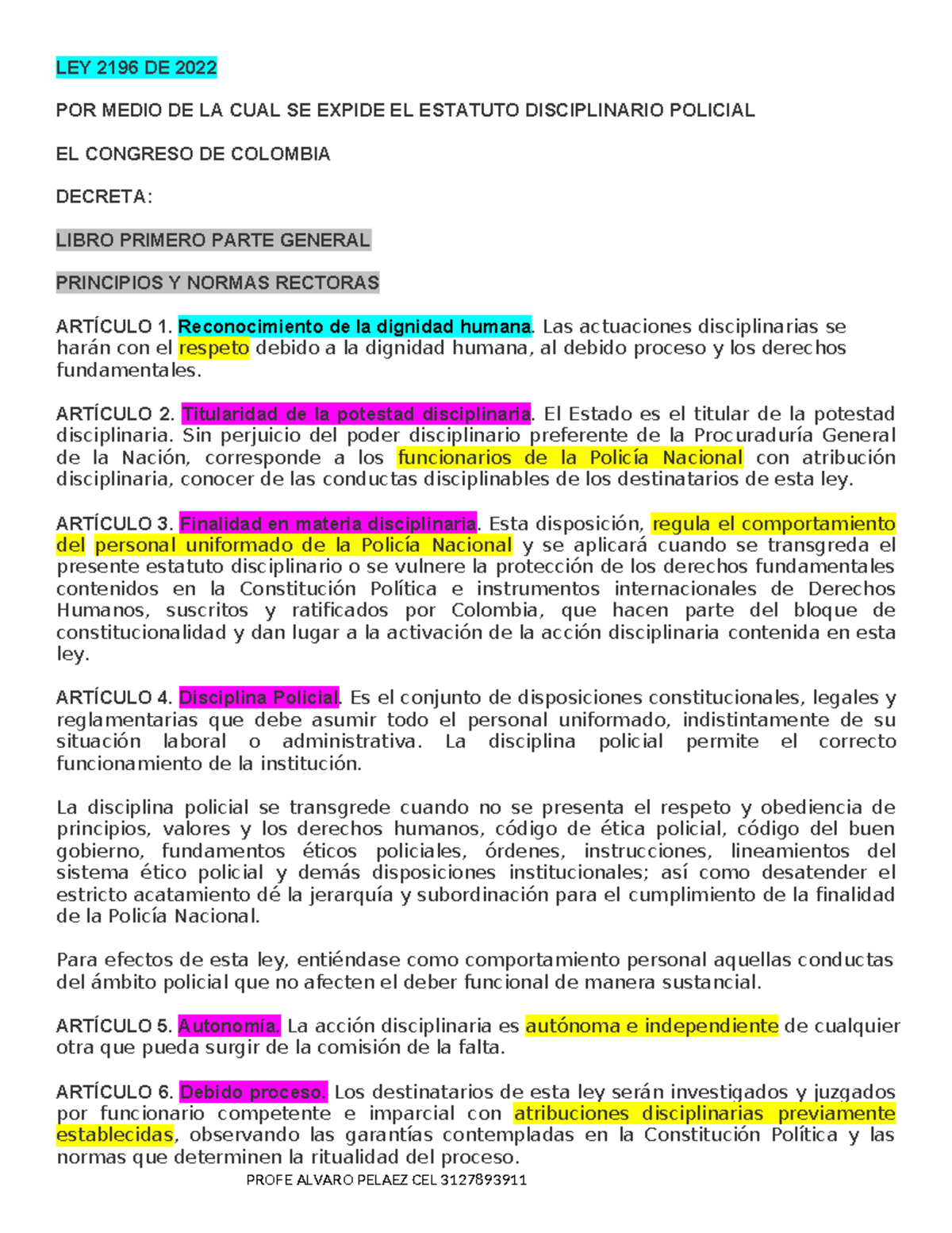 LEY 2196 DE 2022 Resaltada - LEY 2196 DE 2022 POR MEDIO DE LA CUAL SE ...