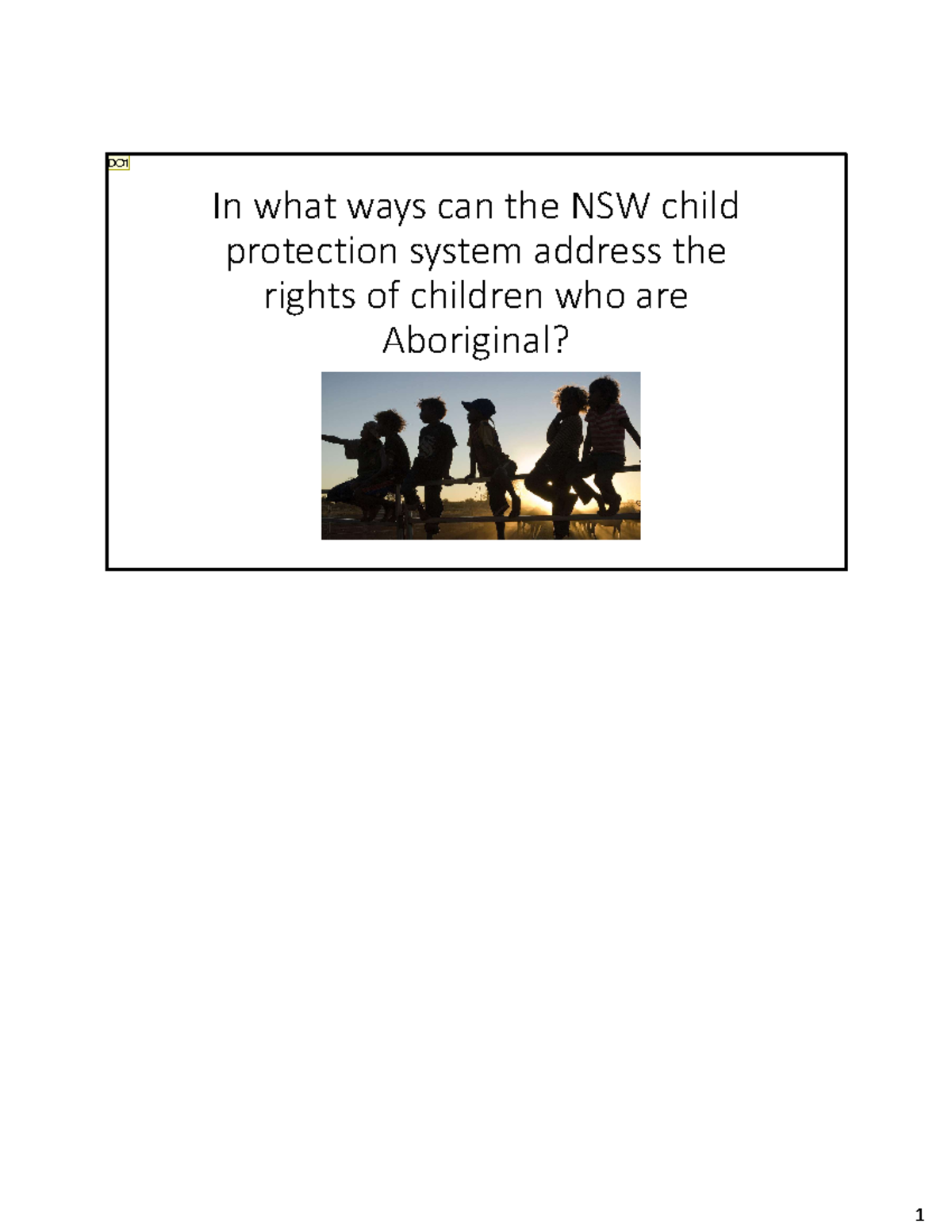 Assignment 3 - Presentation - Final - In what ways can the NSW child ...