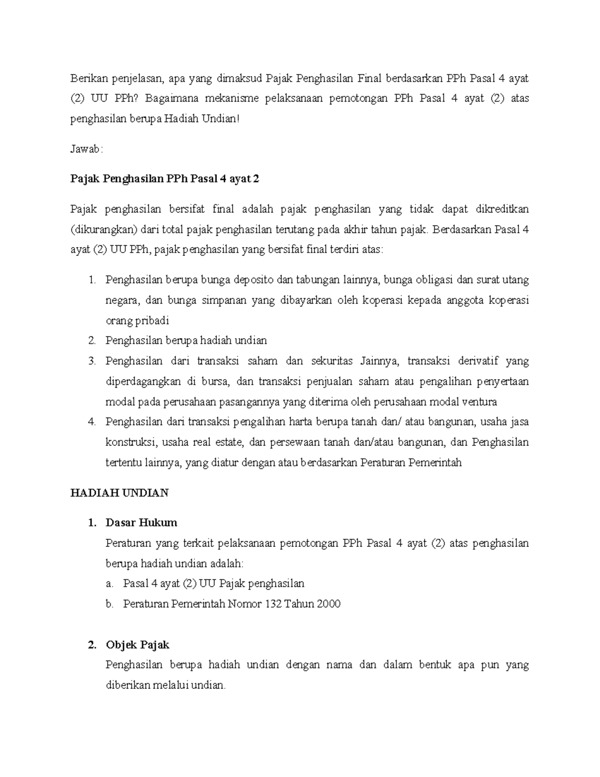 Diskusi 7 - Berikan penjelasan, apa yang dimaksud Pajak Penghasilan ...
