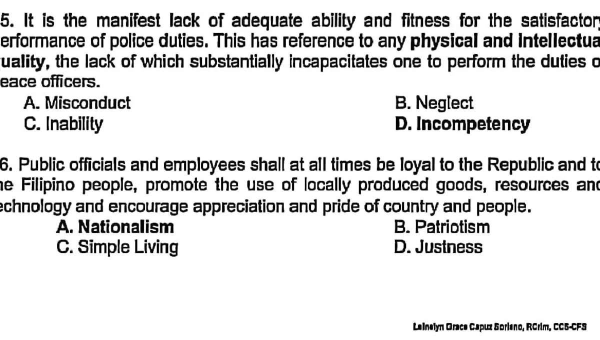 ACC917 275 - Bxbd - 5. It is the manifest lack of adequate ability and ...