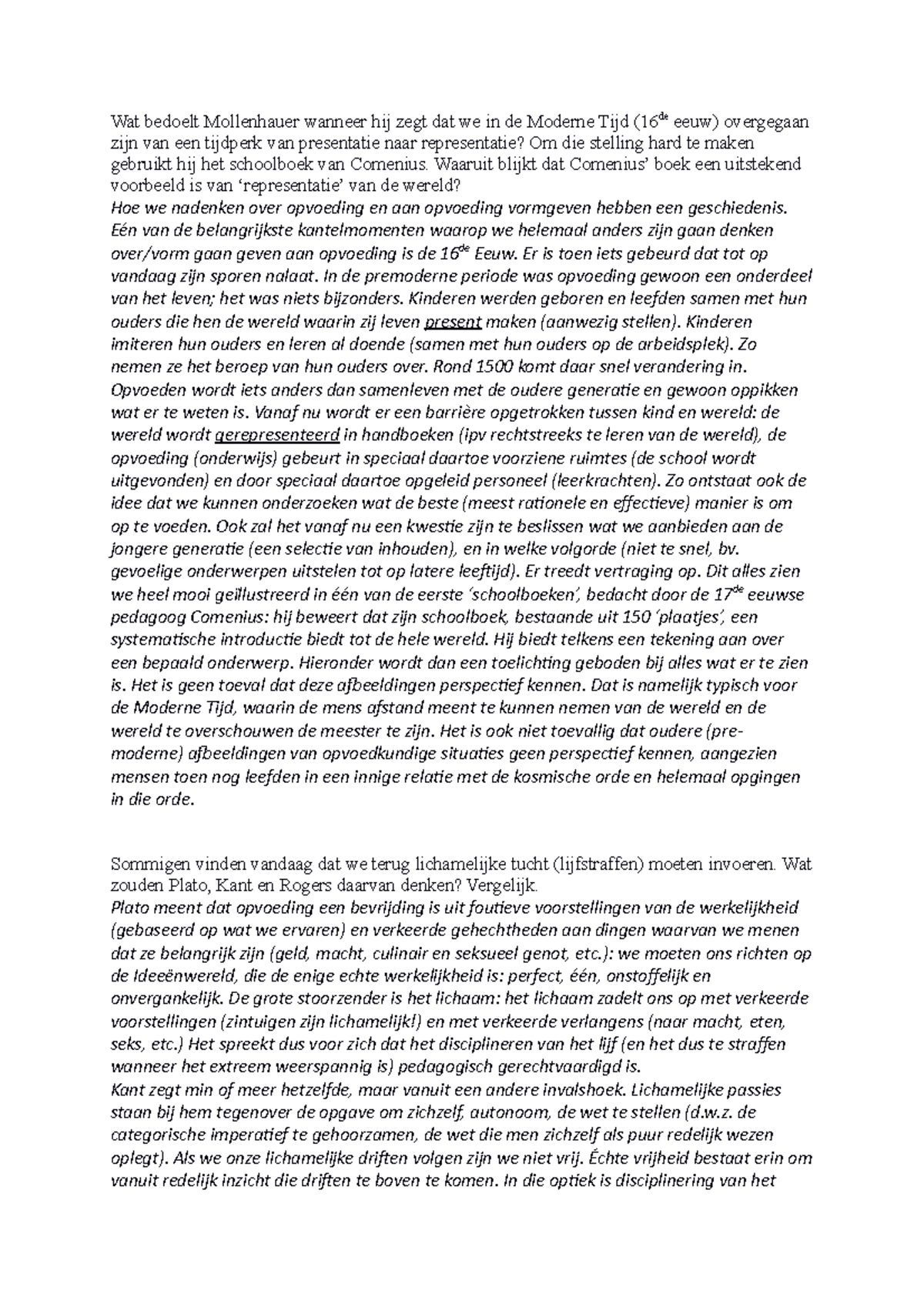 Uitgeschreven antwoorden op drie voorbeelden examenvragen - Wat bedoelt ...