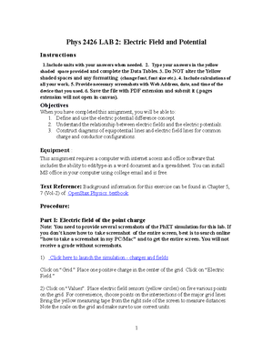 Assignment 10 - PHYS 1415 - Studocu