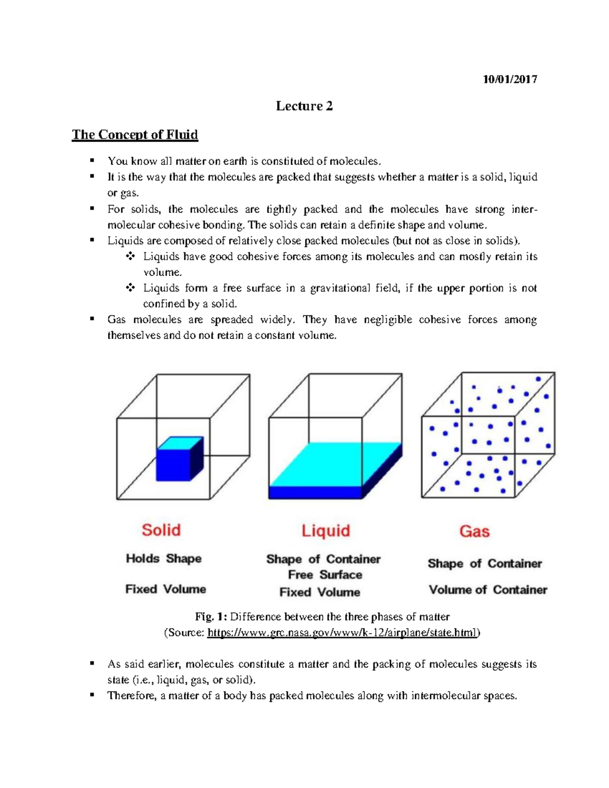 Lecture 2 Concept Of Fluid Warning Tt Undefined Function 32 1001 Lecture 2 The Concept Of