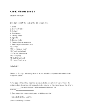 Activity 1 - assignmentt - Mechanical Engineering - Studocu