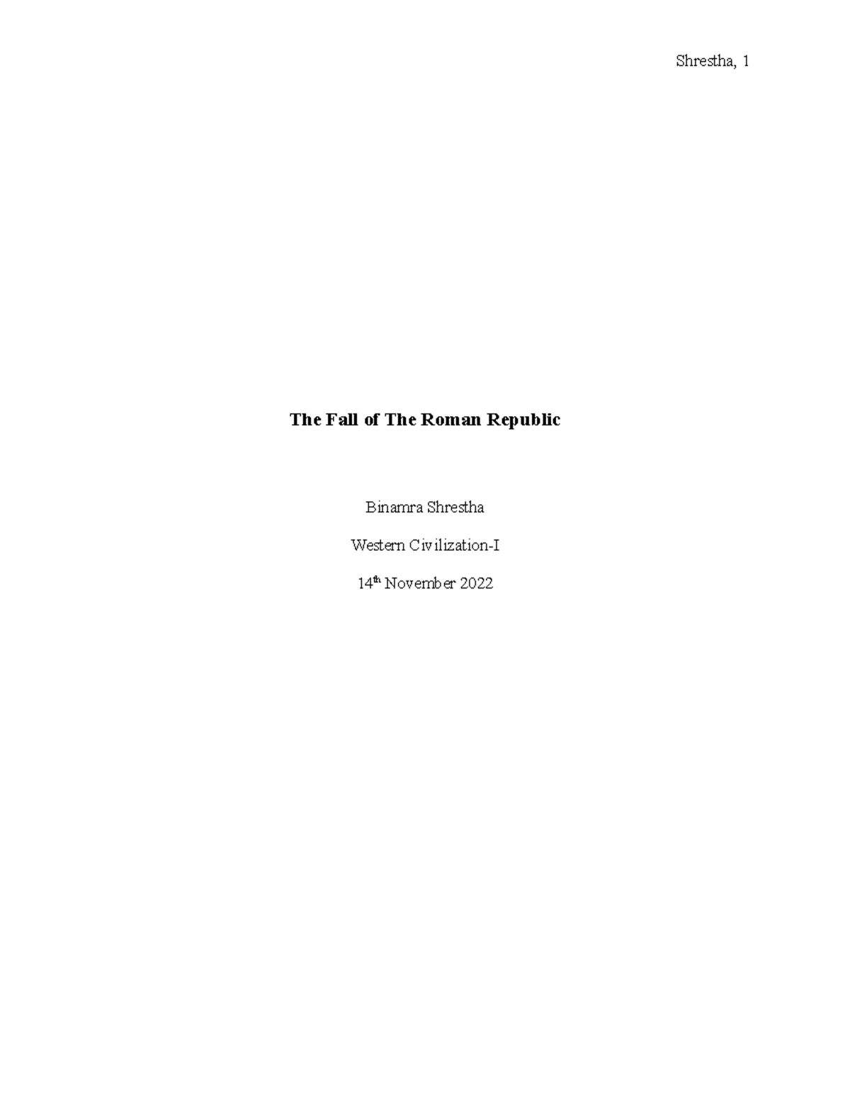 The Fall of the Republic was more than a single man - The Fall of The ...