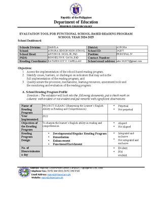 READING AND WRITING SKILLS - Republic of the Philippines Department of ...