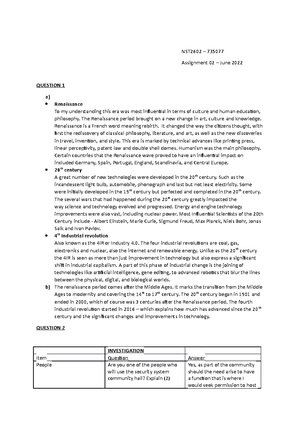 NST2602 Assingment NO 2 - NAME: MUZI NKOSI - STUDENT NO: MODULE CODE: NST - ASSINGMENT NO ...