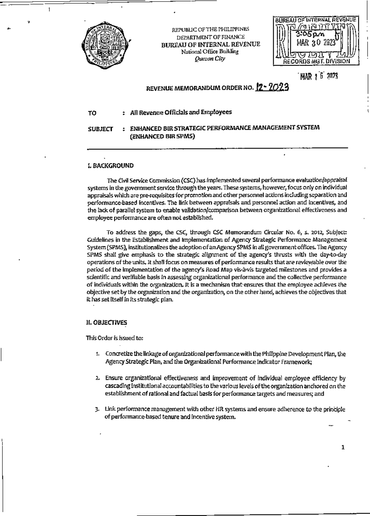 RMO No. 12-2023 - none - Accountancy - Studocu