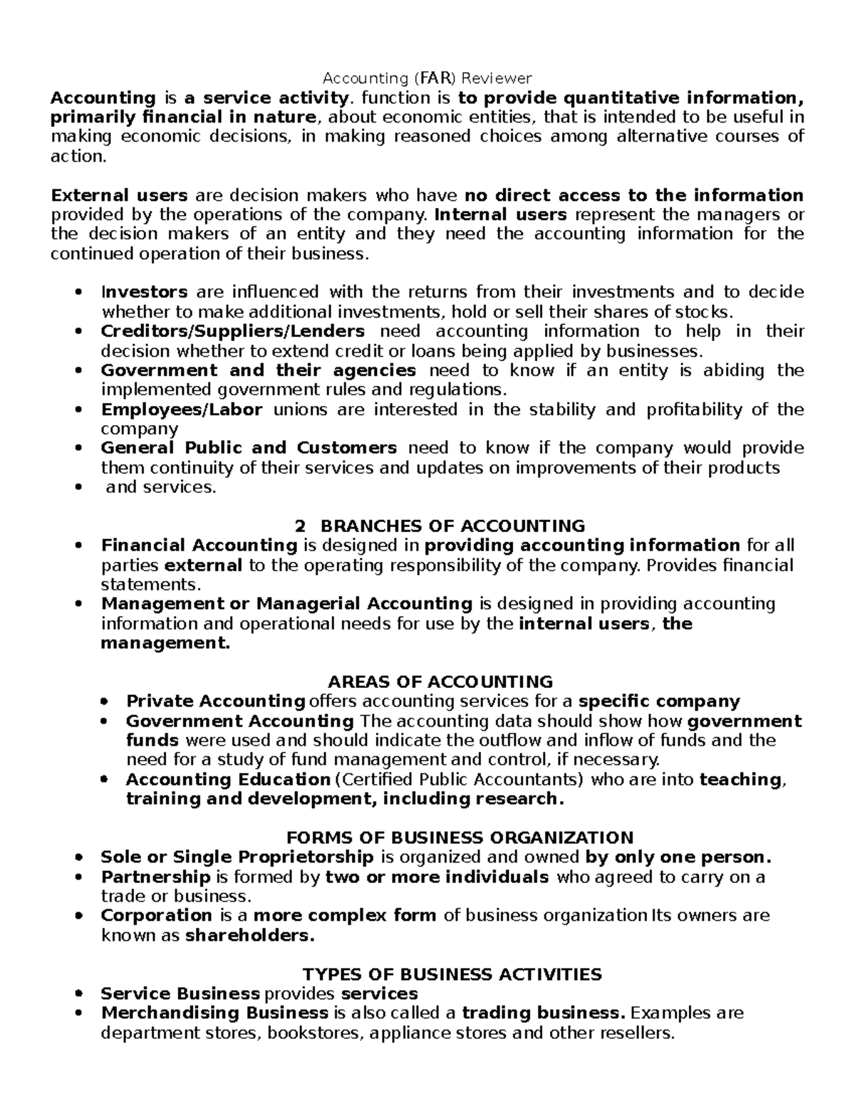 ACCOUNTING REVIEWER 2021 - Accounting (FAR) Reviewer Accounting is a ...