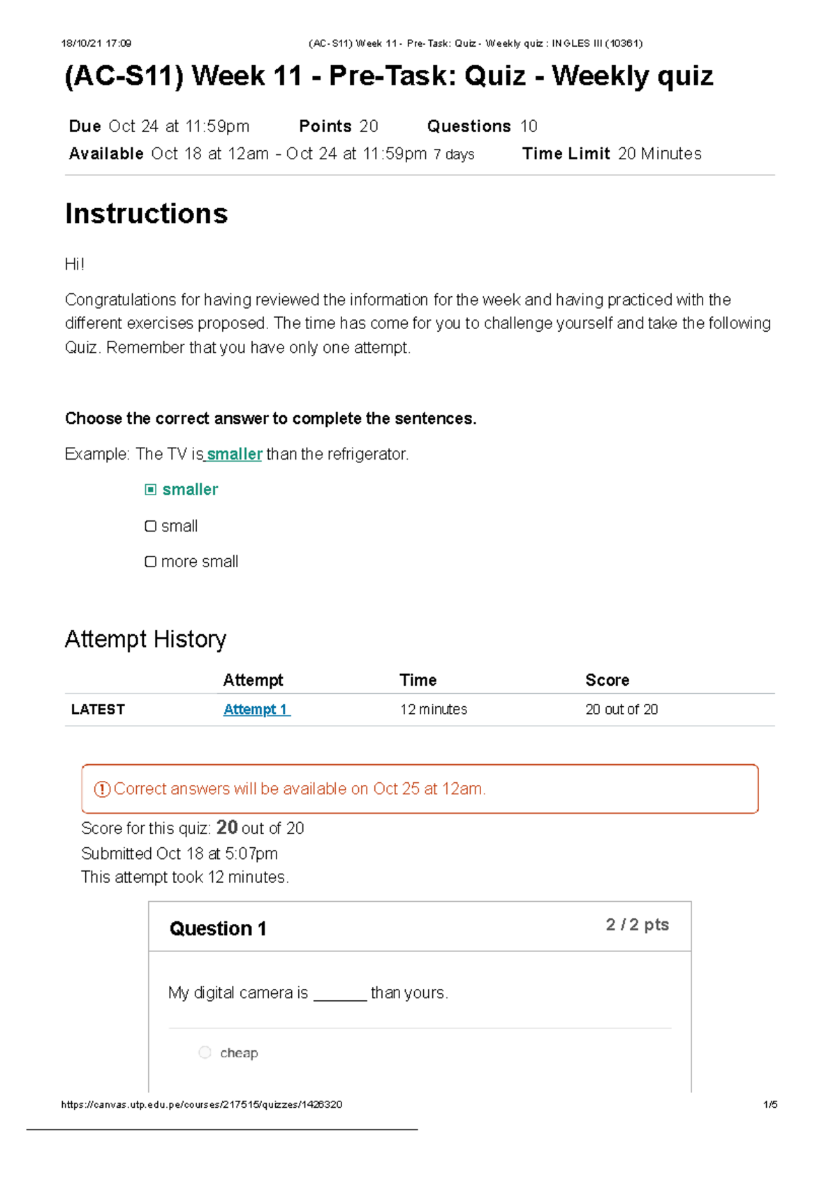 Ac-s11-week-11-pre-task-quiz-weekly-quiz-ingles-iii-10361 compress - (AC-S11) Week 11 - Pre-Task ...