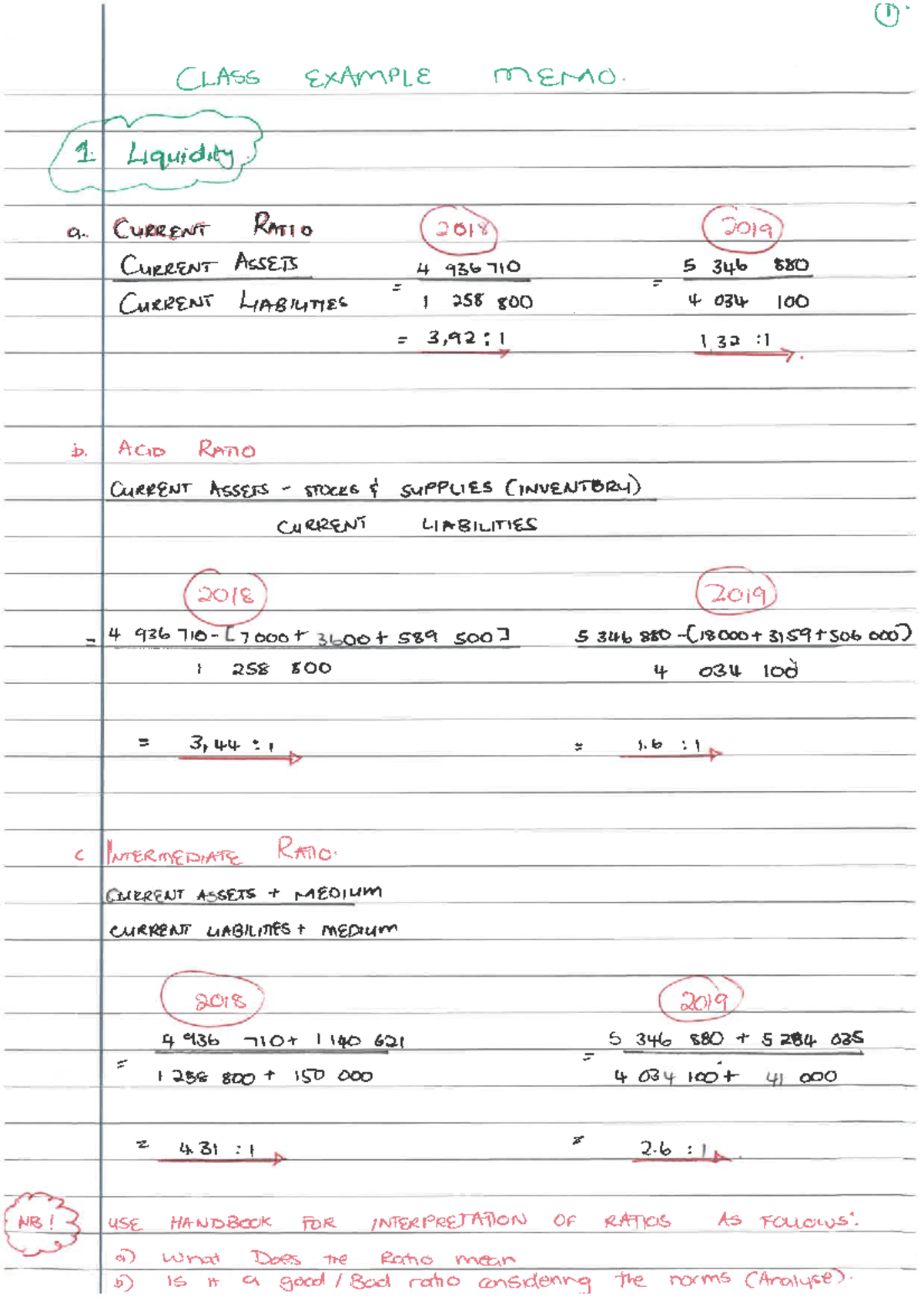 Class Example Memo - AGEC2614 - UFS UV - Studocu
