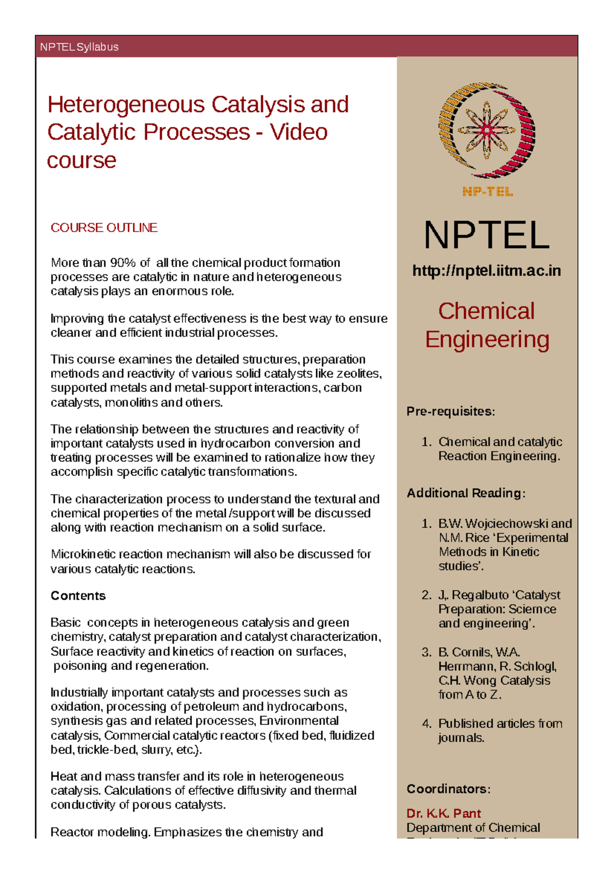 103102012 - nice notes - NPTEL Syllabus Heterogeneous Catalysis and ...