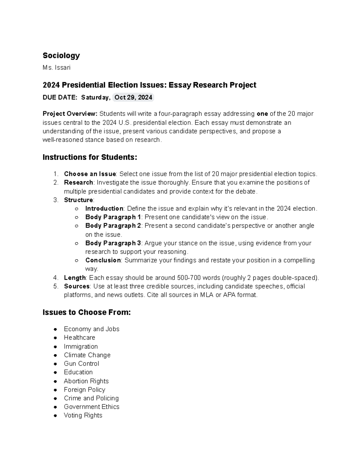 Peter Adundo - Presidential Election Issues Essay Research Project ...