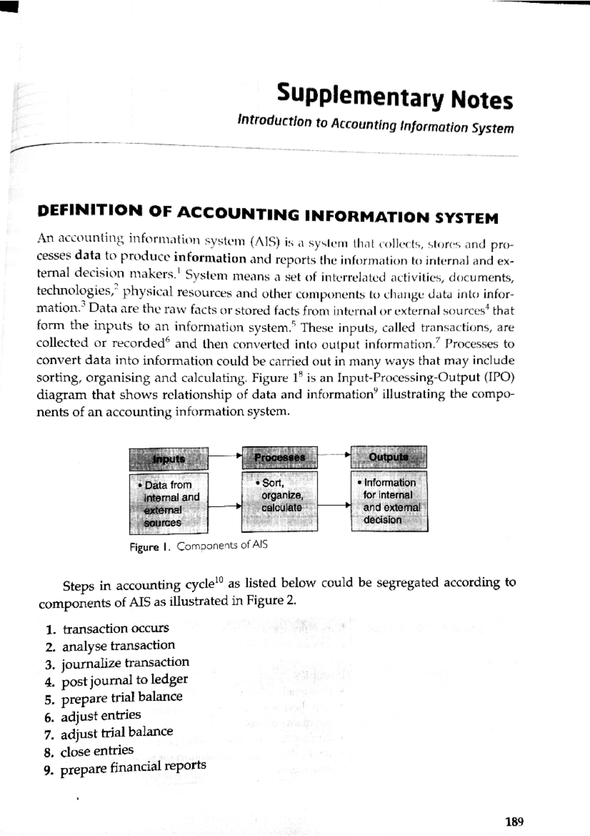 Topic 1 Intro To Ais Notes Accounting Information System Studocu