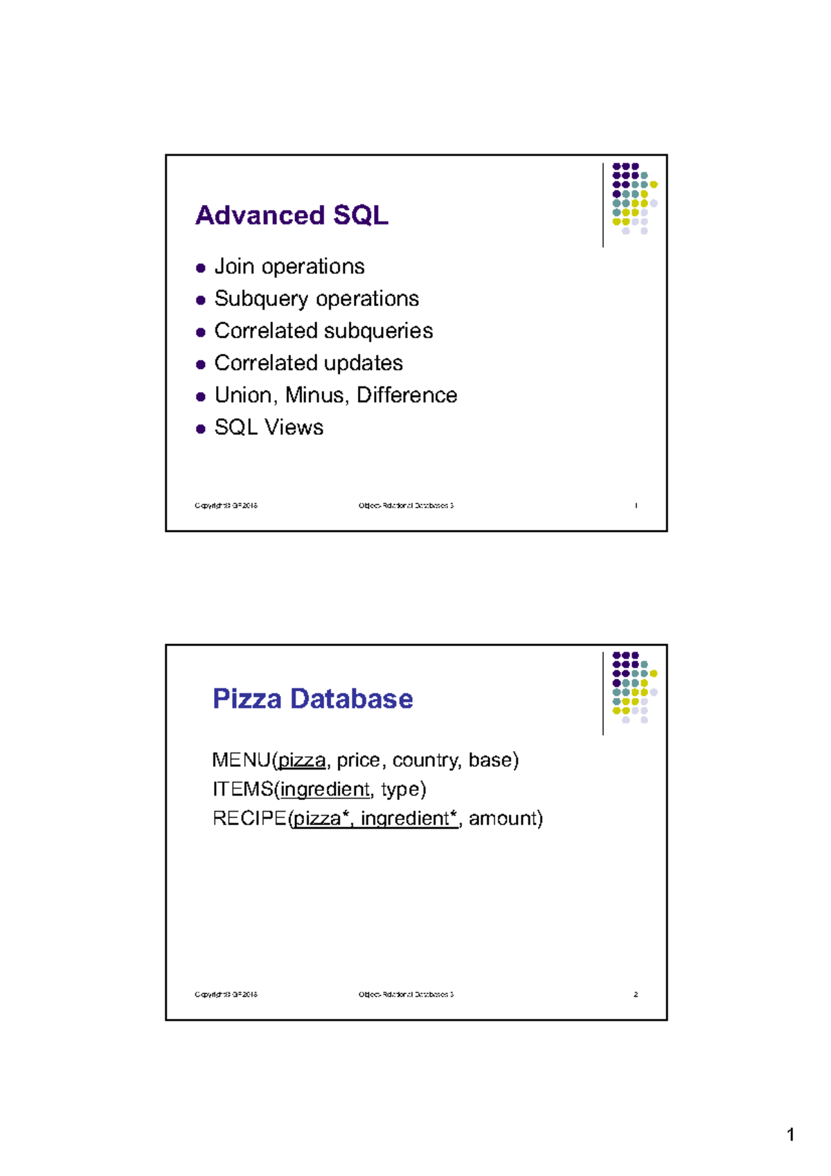 Advanced SQL Join Operations and Subquery Operations - Studocu