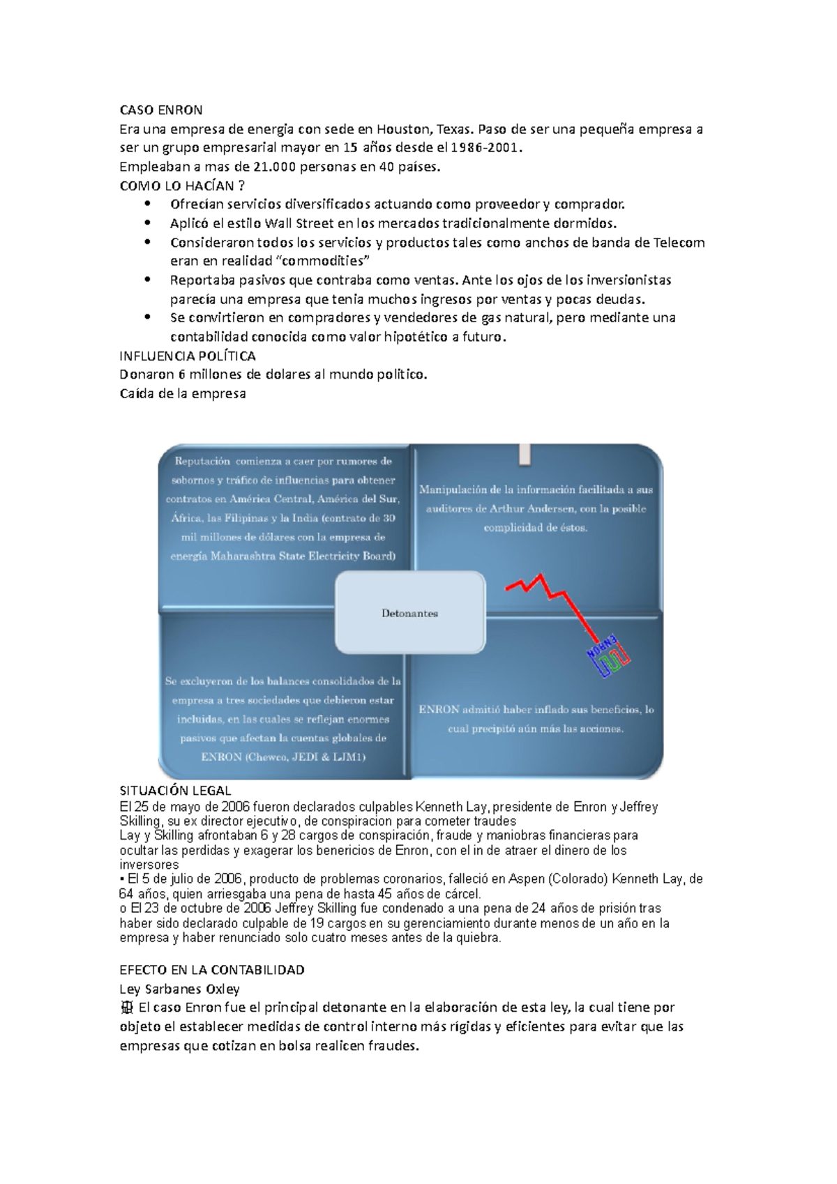 Caso Enron - Caso famoso de Cuentas - CASO ENRON Era una empresa de ...