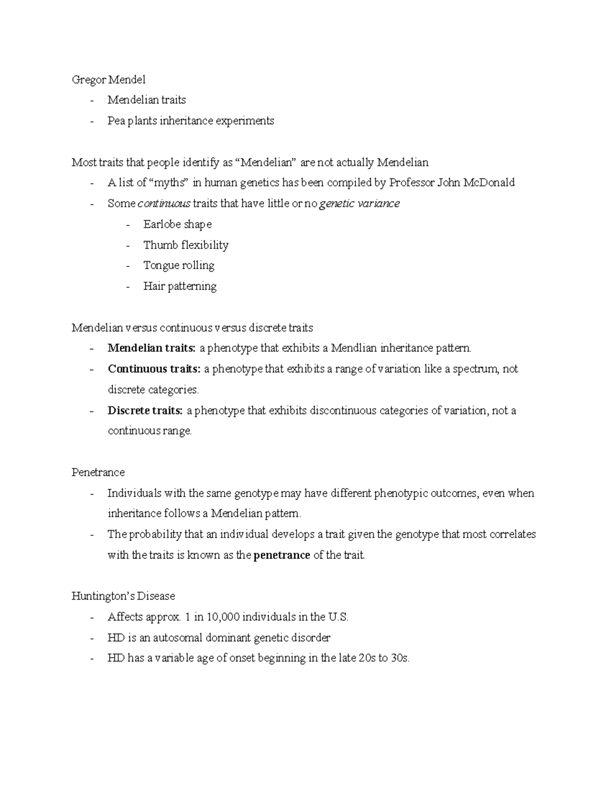 Anthropology Genetic Basis of Evolution - Gregor Mendel - Mendelian ...