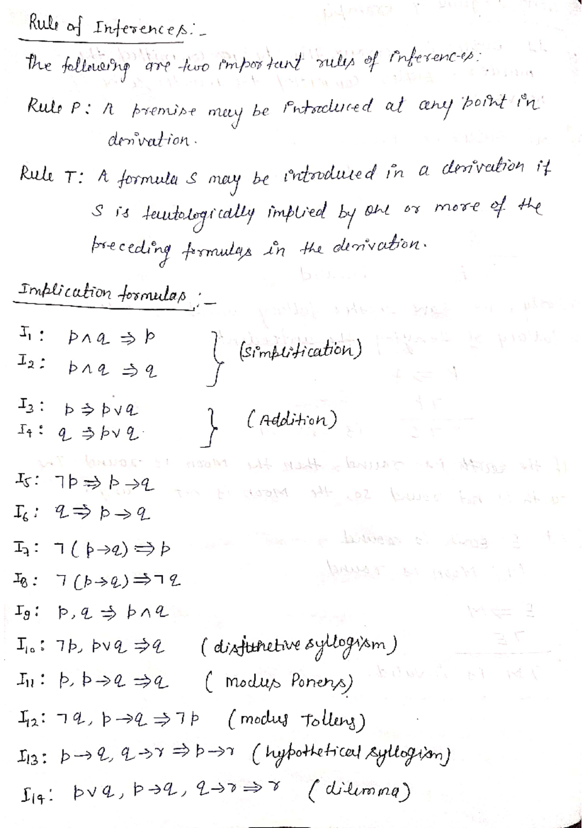 The Inference for the Statement Calculus, Predicate Calculus, Inference ...