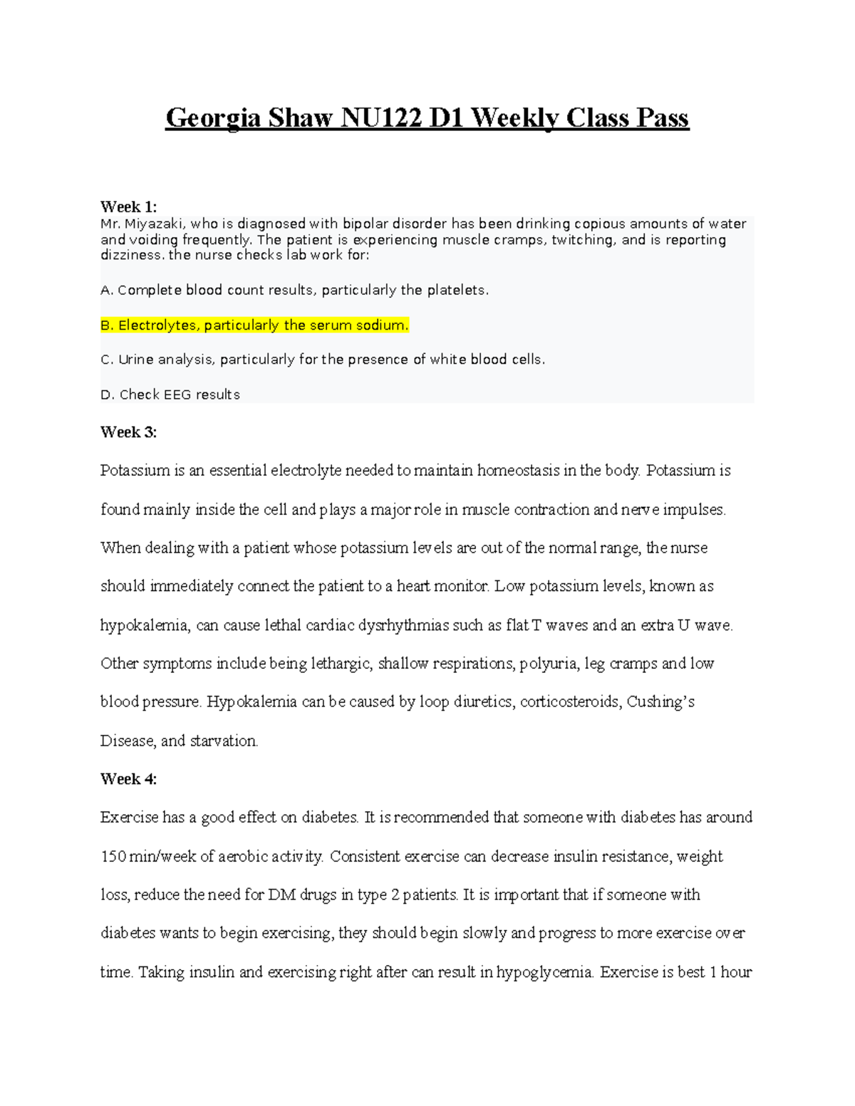 NU122 Weekly Class Pass - Georgia Shaw NU122 D1 Weekly Class Pass Week ...