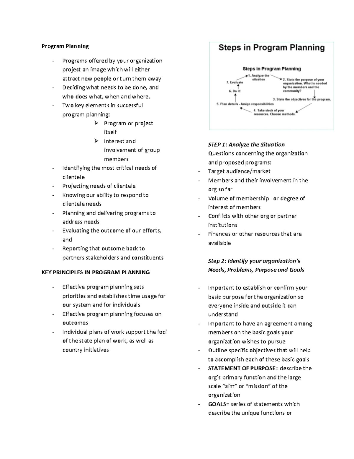 Program Planning in OT Leadership and Management - Program Planning ...