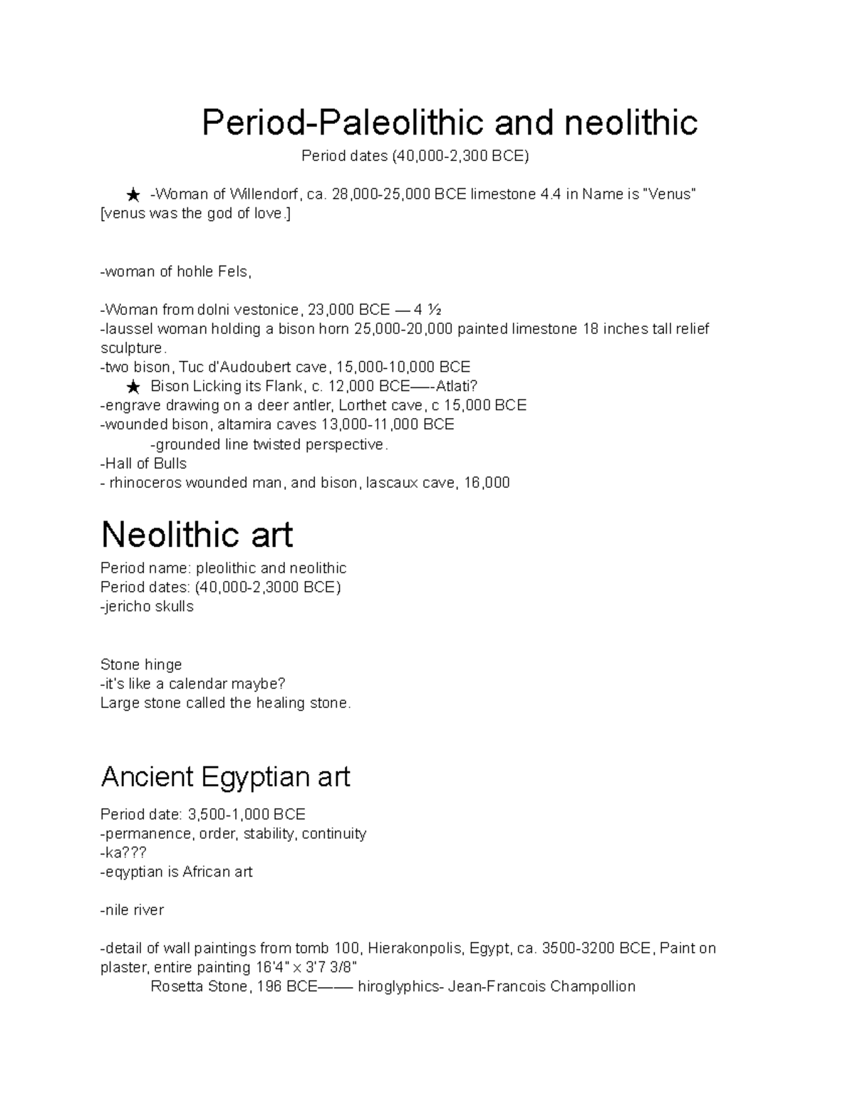 1st period notes on egypt - Period-Paleolithic and neolithic Period ...