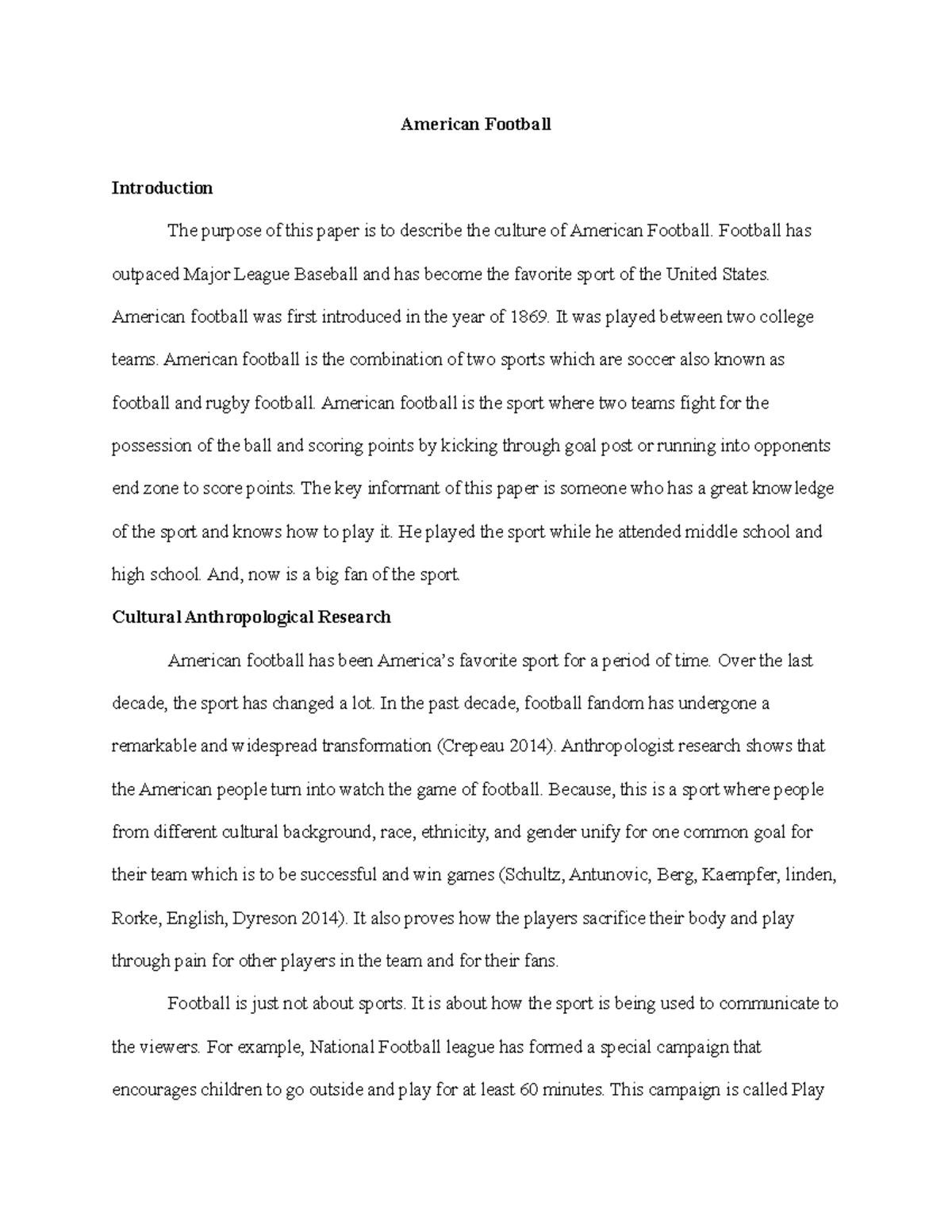 American Football - Grade: 90 - American Football Introduction The ...