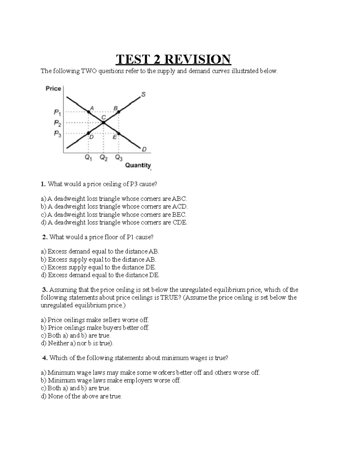 2nd Revision TEST - Income statement - TEST 2 REVISION The following ...