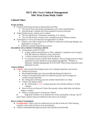 Cross-cultural management of differences - Therefore, multinational ...