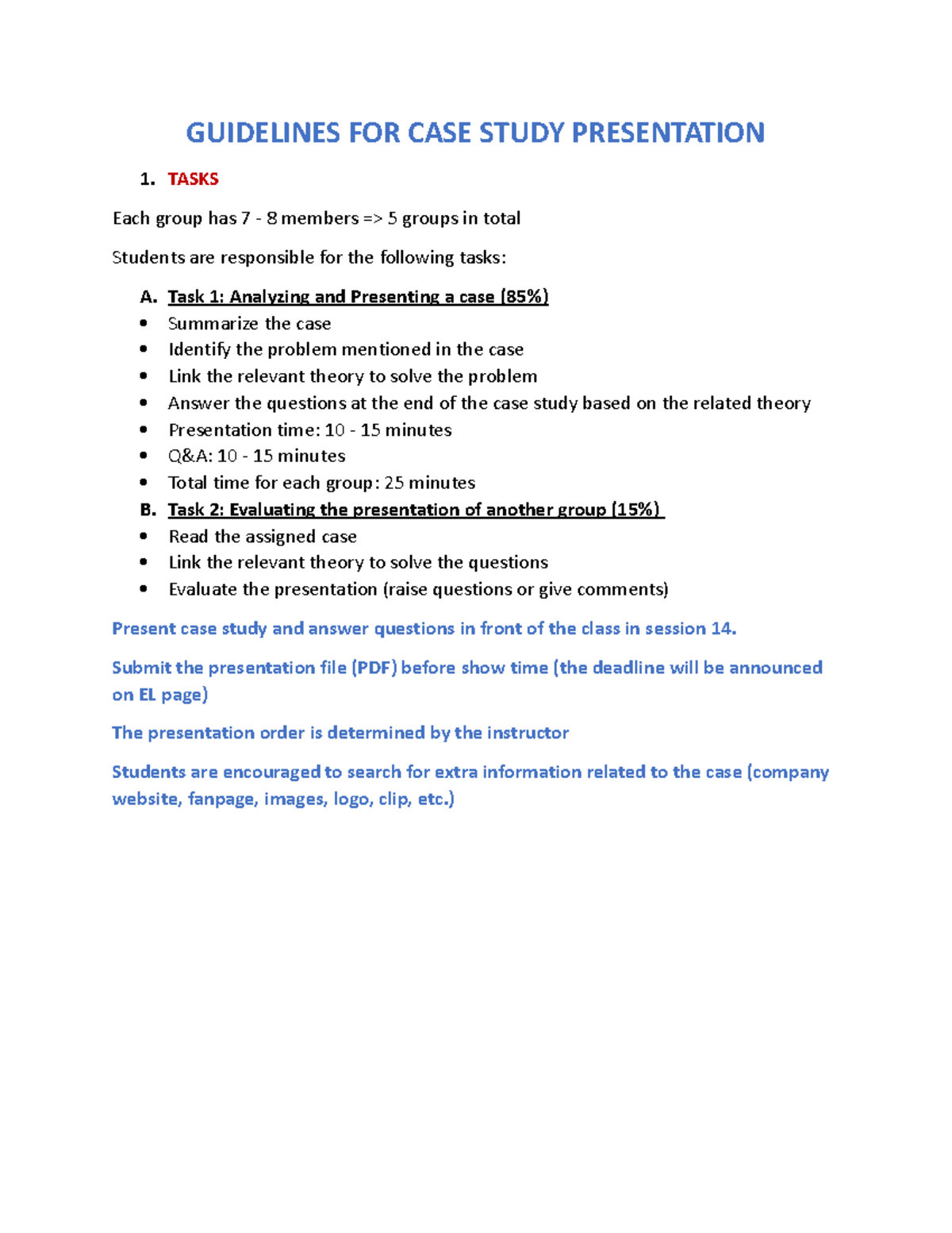 Case study guidelines Honors - Design Thinking - Studocu