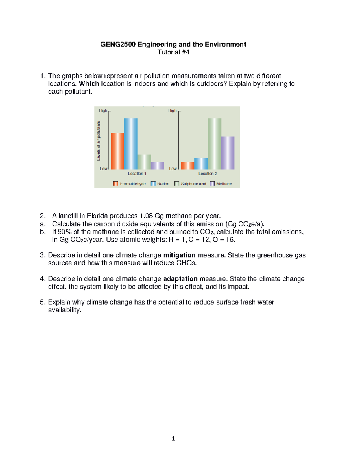 GENG2500 Tutorial 4 - Study Guide - 1 GENG2500 Engineering and the ...