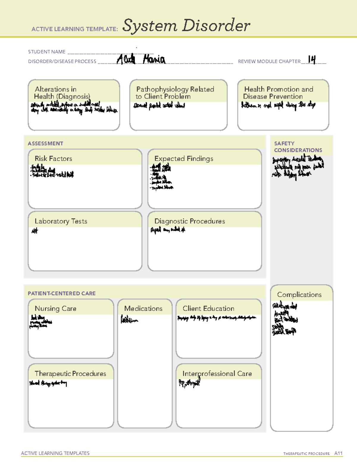5 - ati template - ACTIVE LEARNING TEMPLATES THERAPEUTIC PROCEDURE A ...