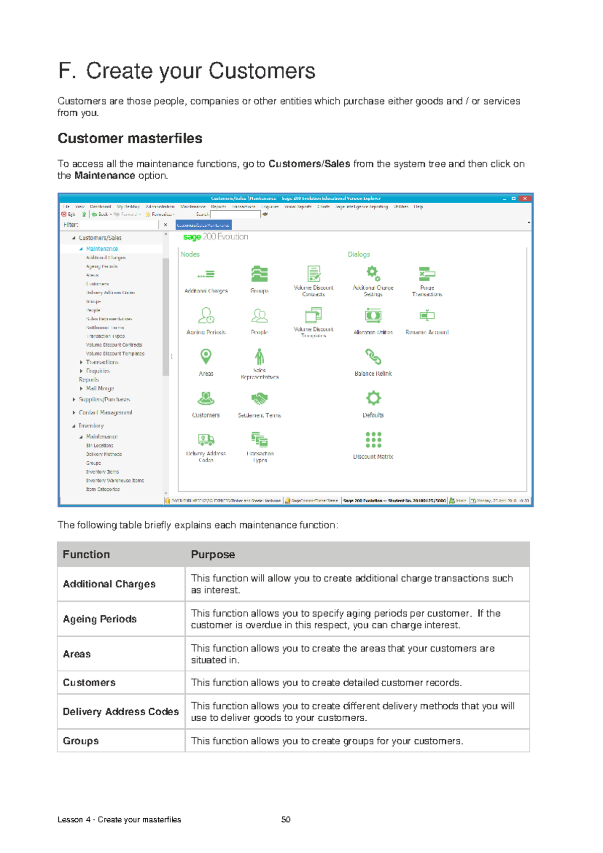 Customer Master file for sage 200 - F. Create your Customers Customers ...
