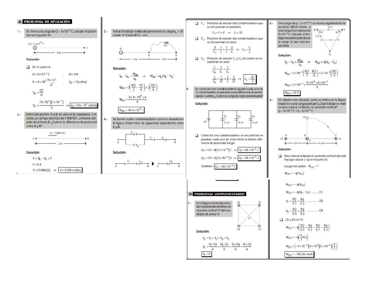 Fisca ELEC - Apuntes sobre ejercicios y formulas de electrostática de ...